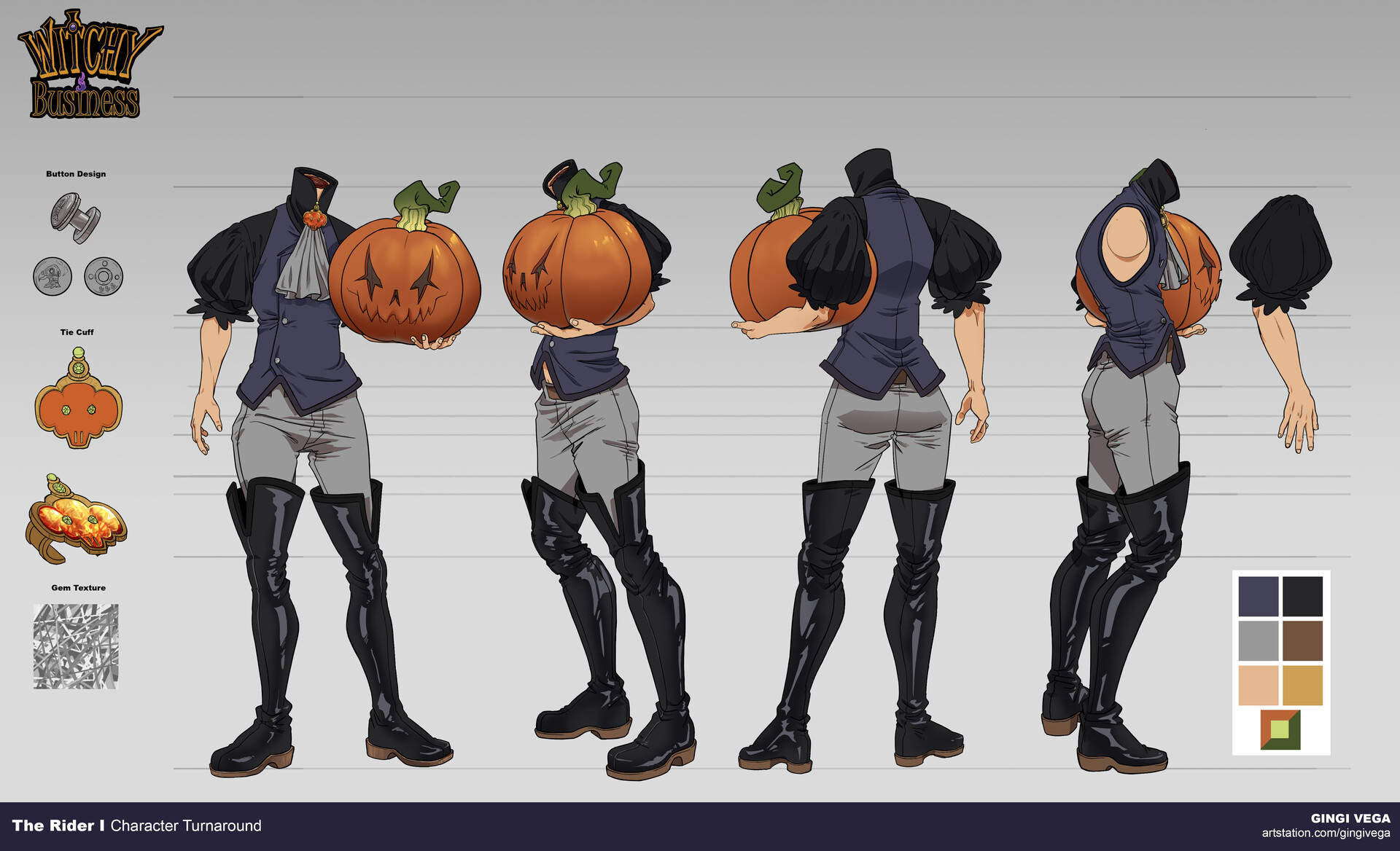 ArtStation - The Rider I Character Turnaround