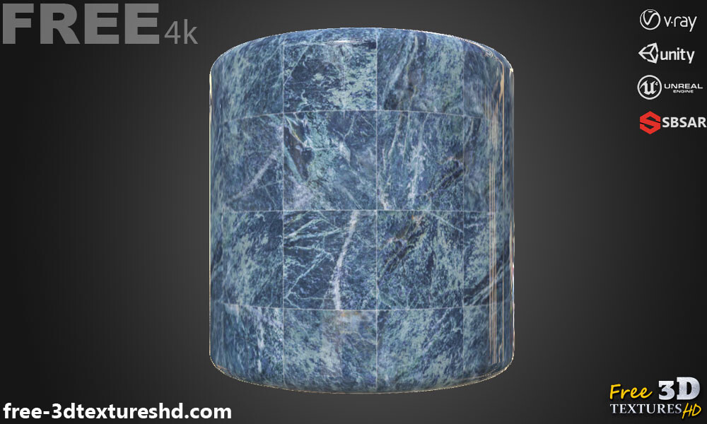 PBR Textures Free Download - Blue Marble Tile Substance SBSAR PBR ...