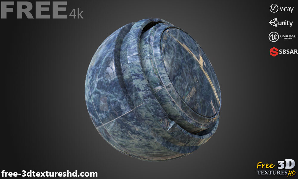 PBR Textures Free Download - Blue Marble Tile Substance SBSAR PBR ...