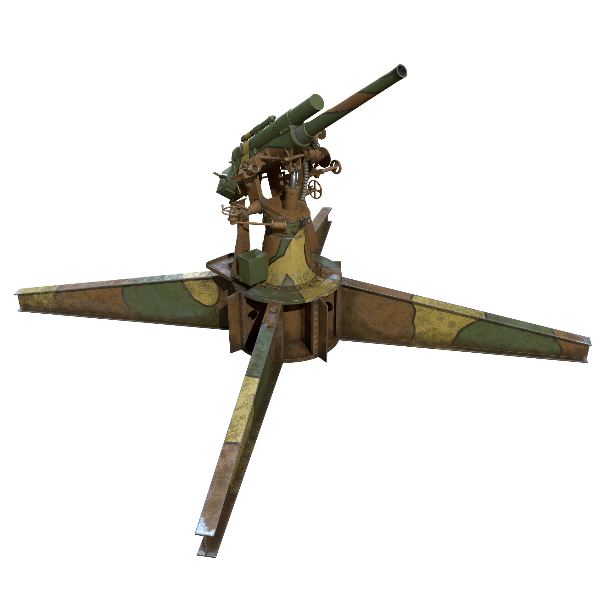 ArtStation - AA Japanese gun WW2