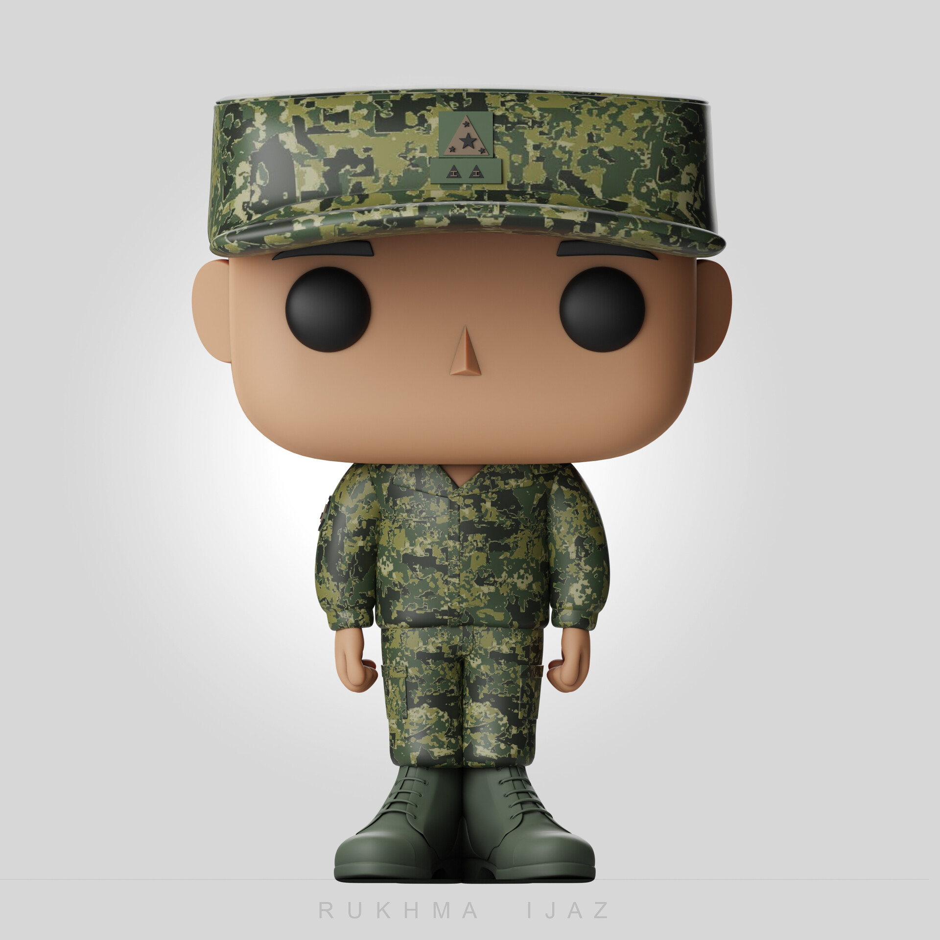 Rukhma Ijaz - Army Funko Pop(sculpture)