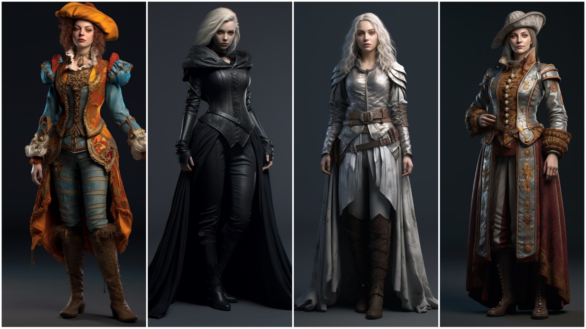 Concept Art - +250 Renaissance Female Character Concept (4K)