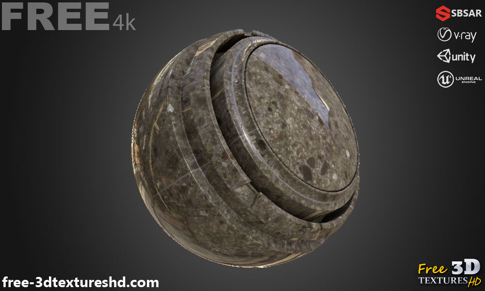 3D textures PBR free Download - Brown Ceramic Floor Tile Terrazzo ...