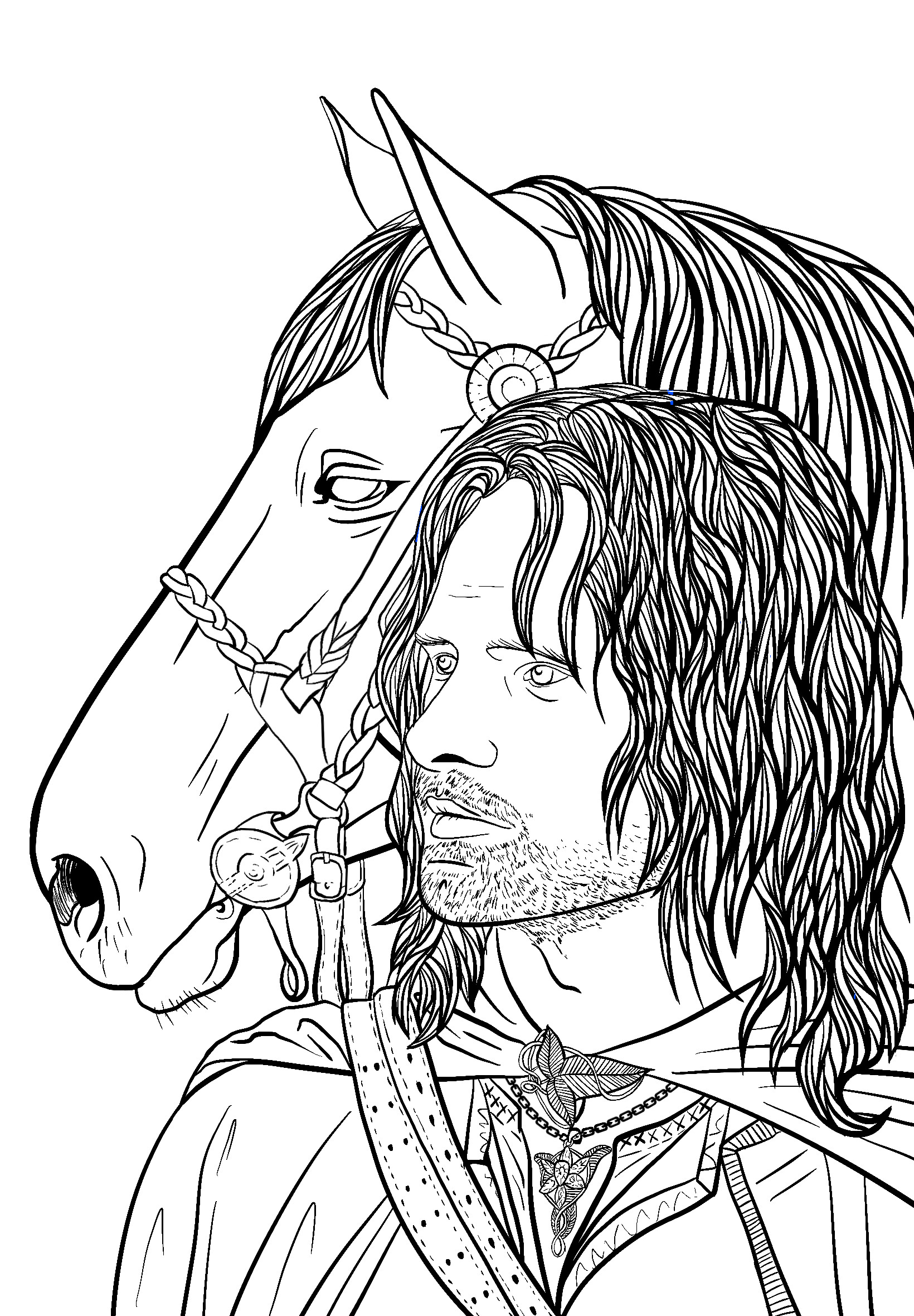 aragorn coloring pages