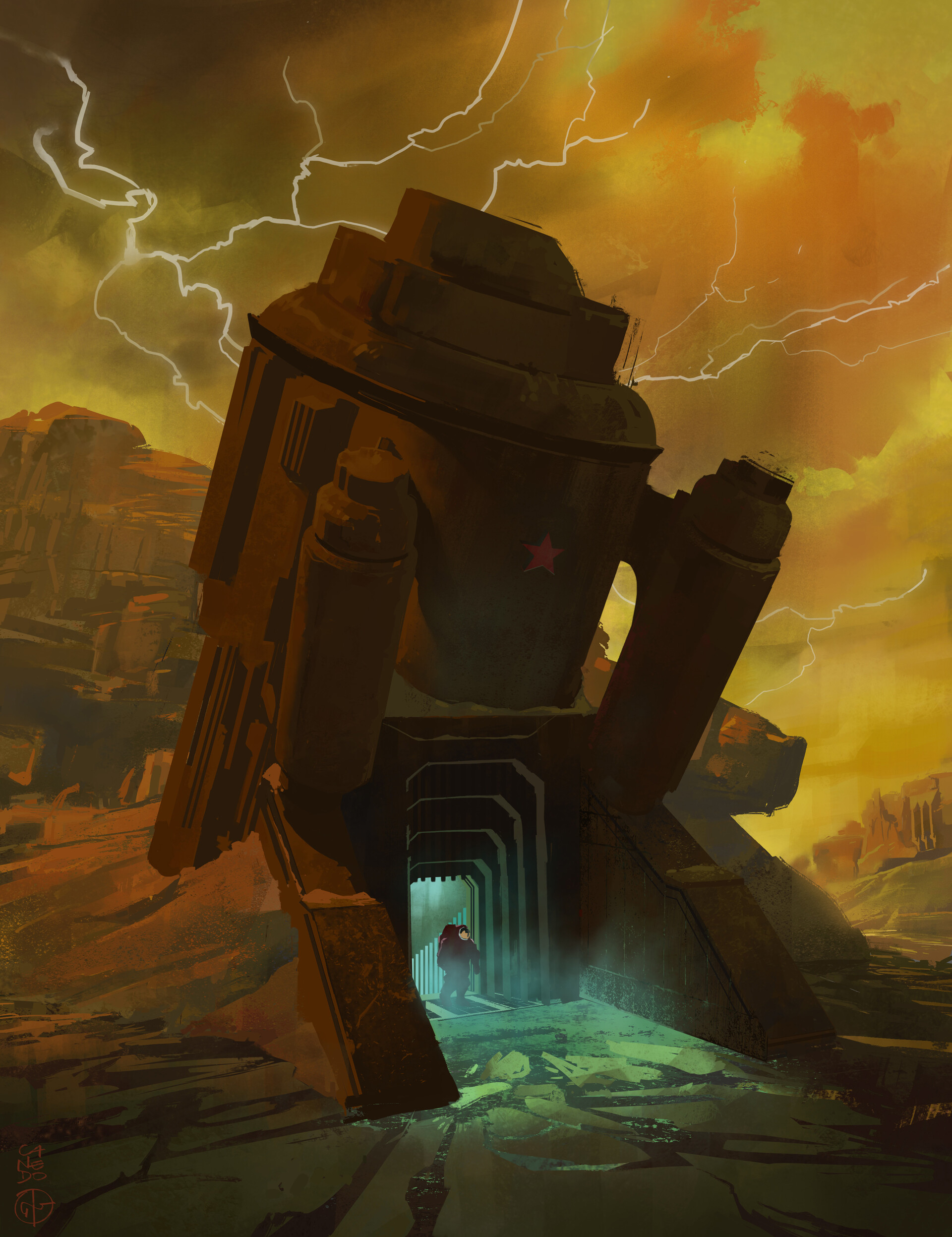 ArtStation - Soviet base on Venus Sketch