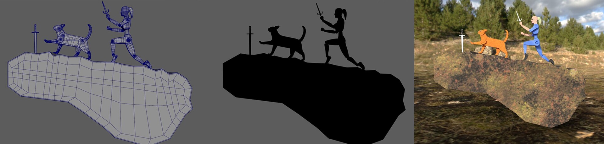 ArtStation - Posable Figure and Prop 3D-Models Textured and Rendered