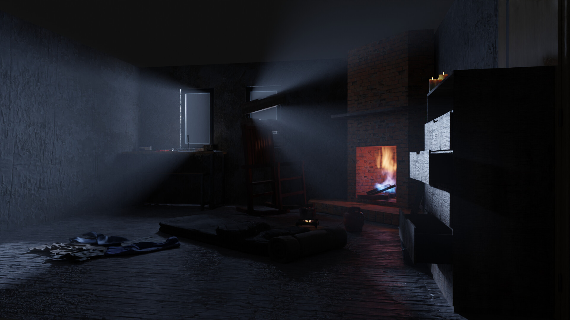 ArtStation - Save point Room on an apocalyptic style environment