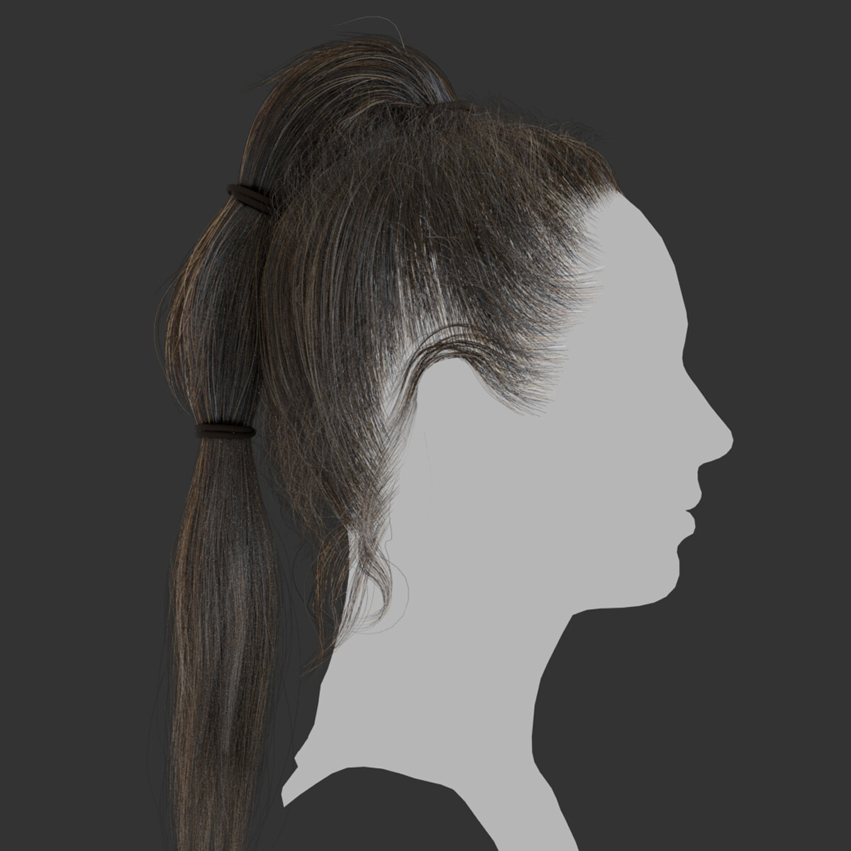 ArtStation - Ponytail - Strand Hair