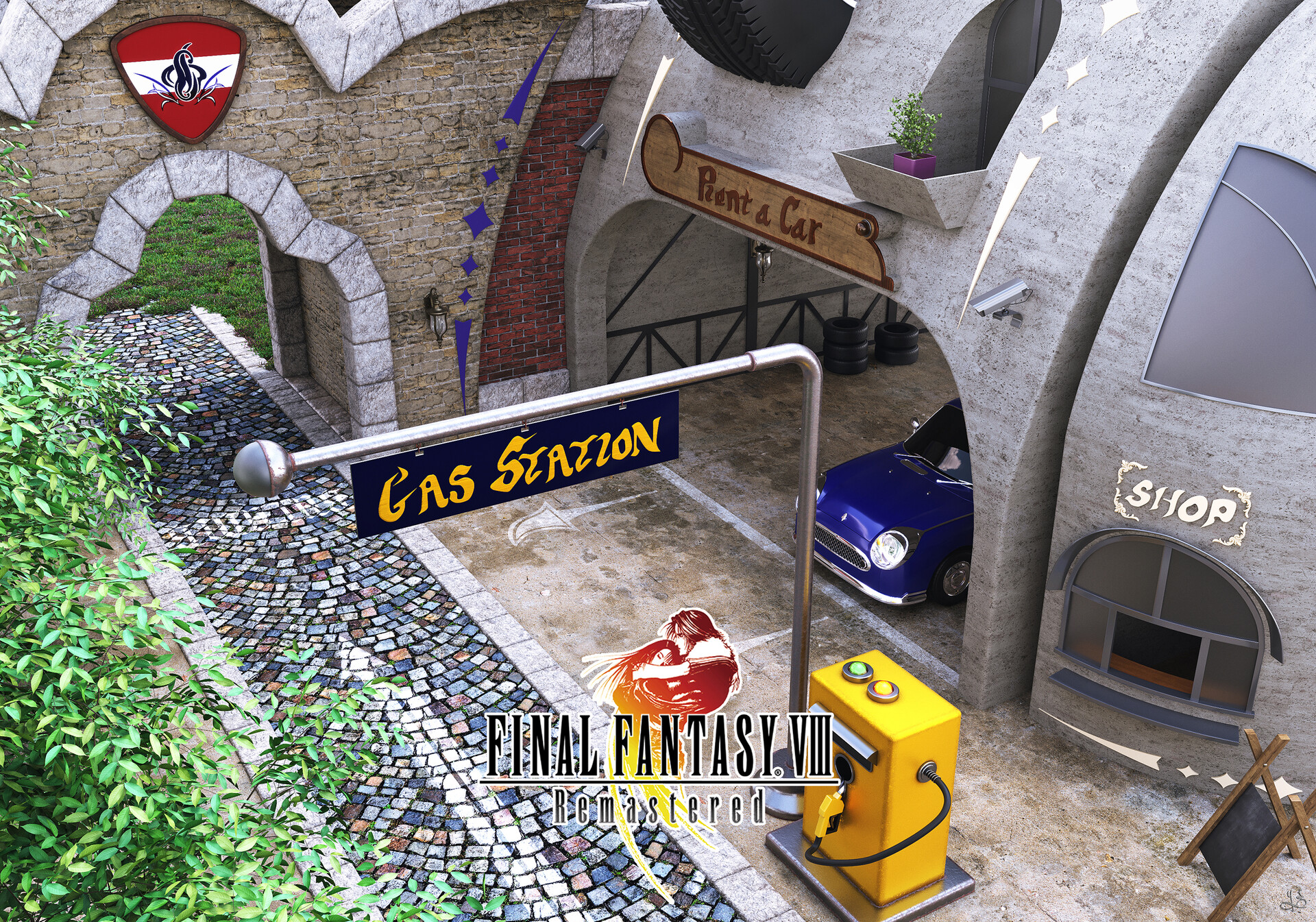 ArtStation - Final Fantasy VIII – Balamb Town (Day & Night)