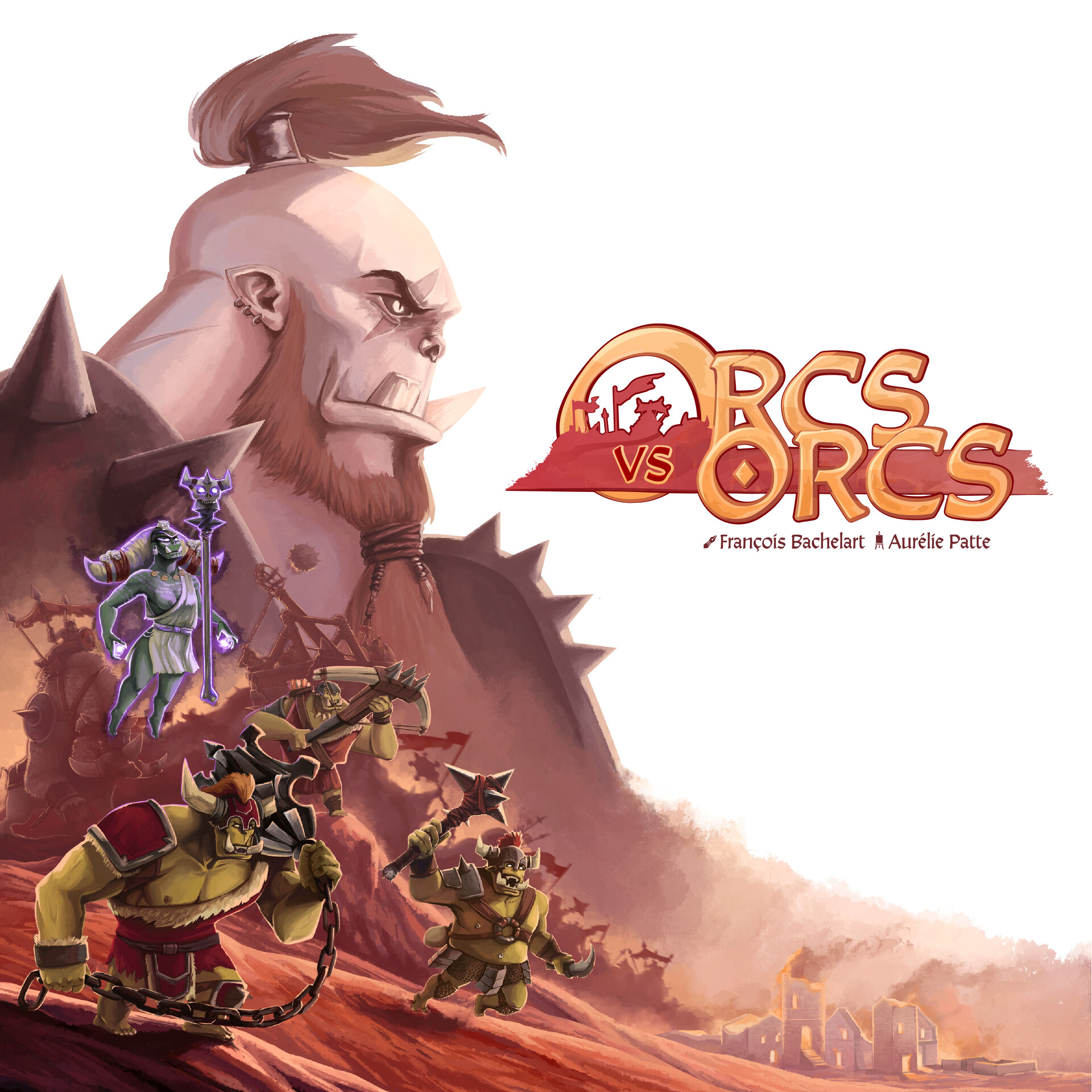 ArtStation - Cover box for "Orcs versus Orcs" board game (Nostromo edition)