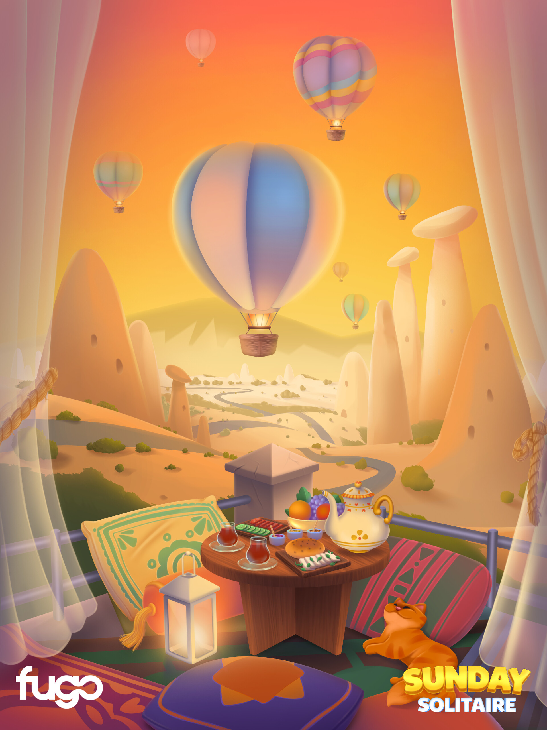 ArtStation - Solitaire Sunday Casual Card Game Backgrounds: Cappadocia