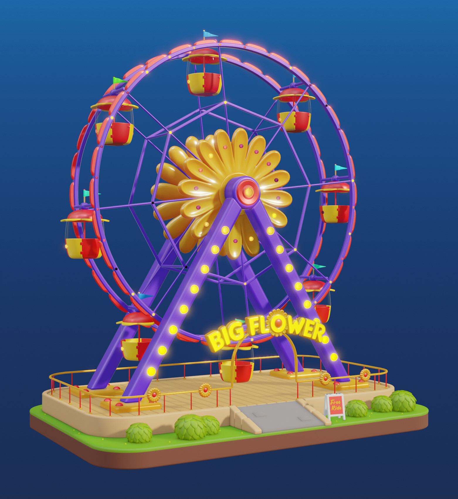 ArtStation - Ferris Wheel