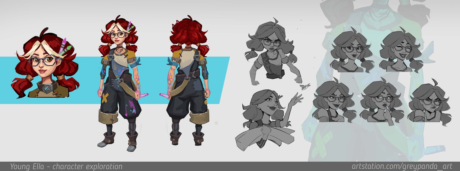 ArtStation - Ella - Child Character Design & Expression Exploration