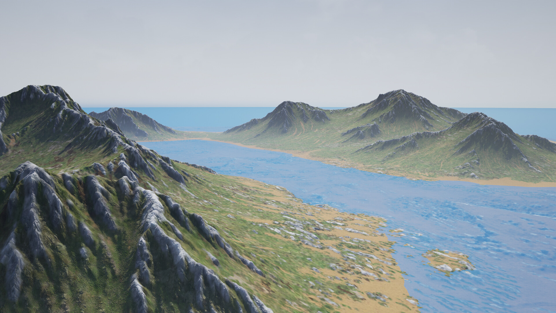Istvan Szalai - Terrain set for Unreal engine. UV tile and texture ...