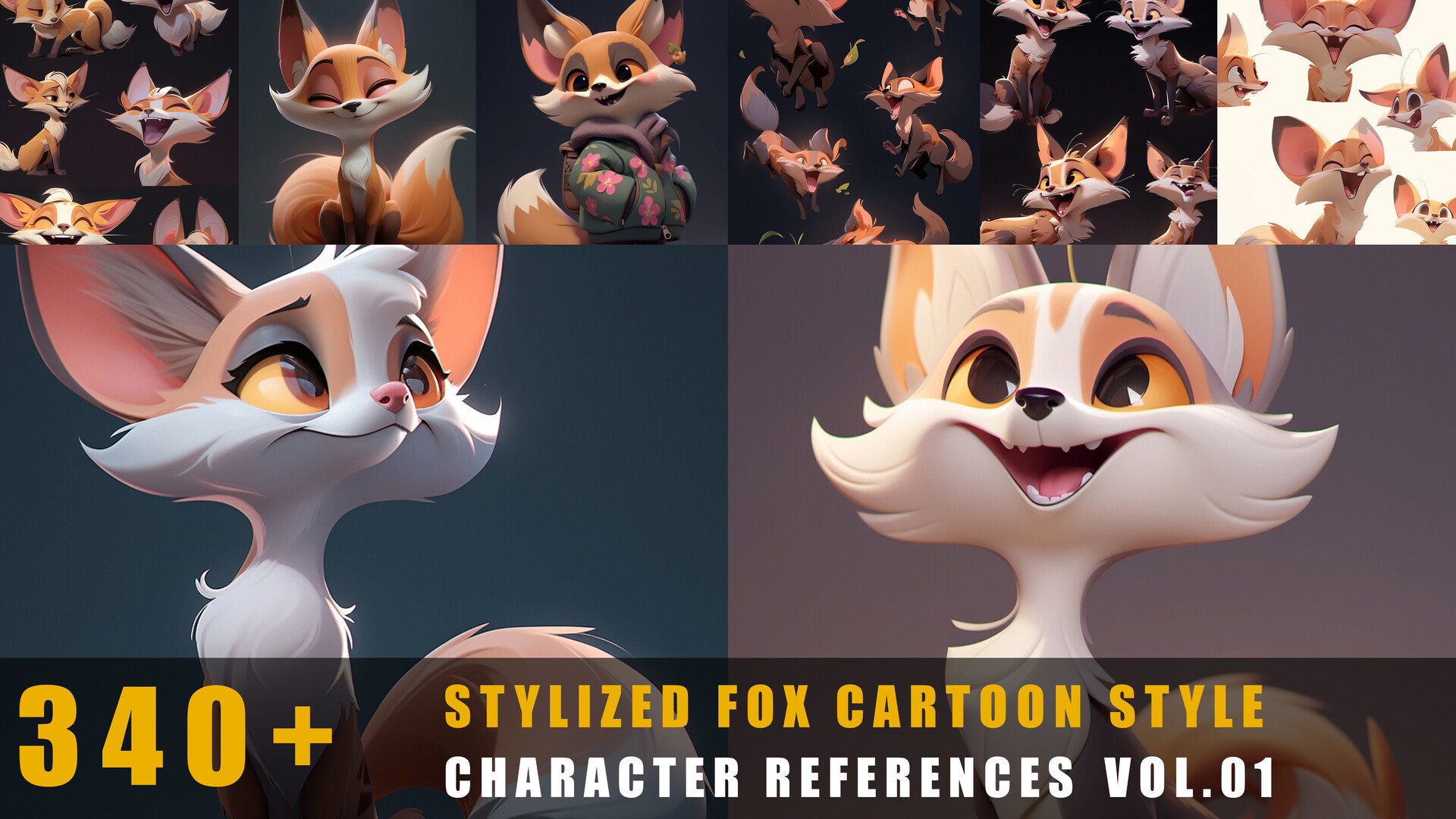 WaterLaw's Studio - 340+ Stylized Fox Cartoon Style - References Pack ...