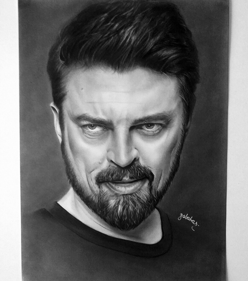 ArtStation - The Boys Billy Butcher Karl Urban A4 drawing