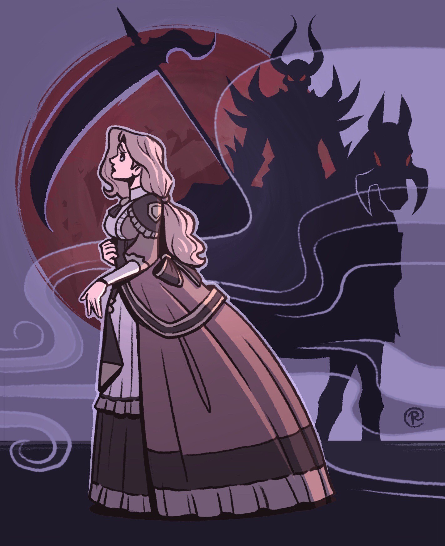 ArtStation - Mercedes & Death Knight Illsutration