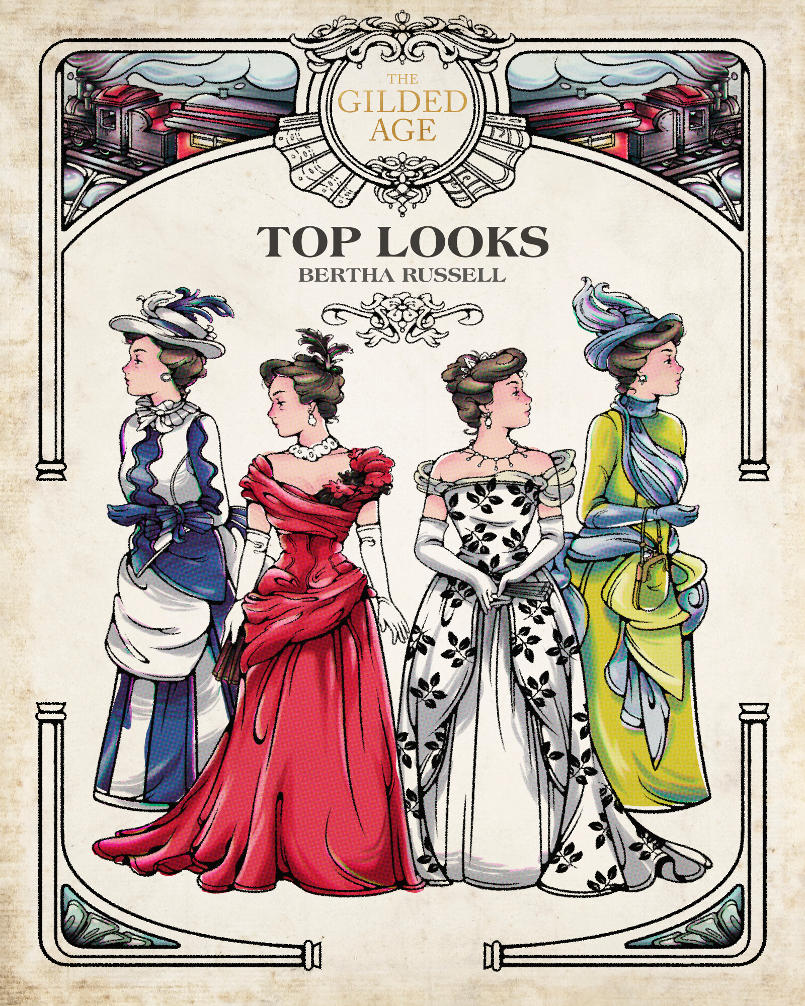 ArtStation - The Gilded Age (Top Looks Infographic)