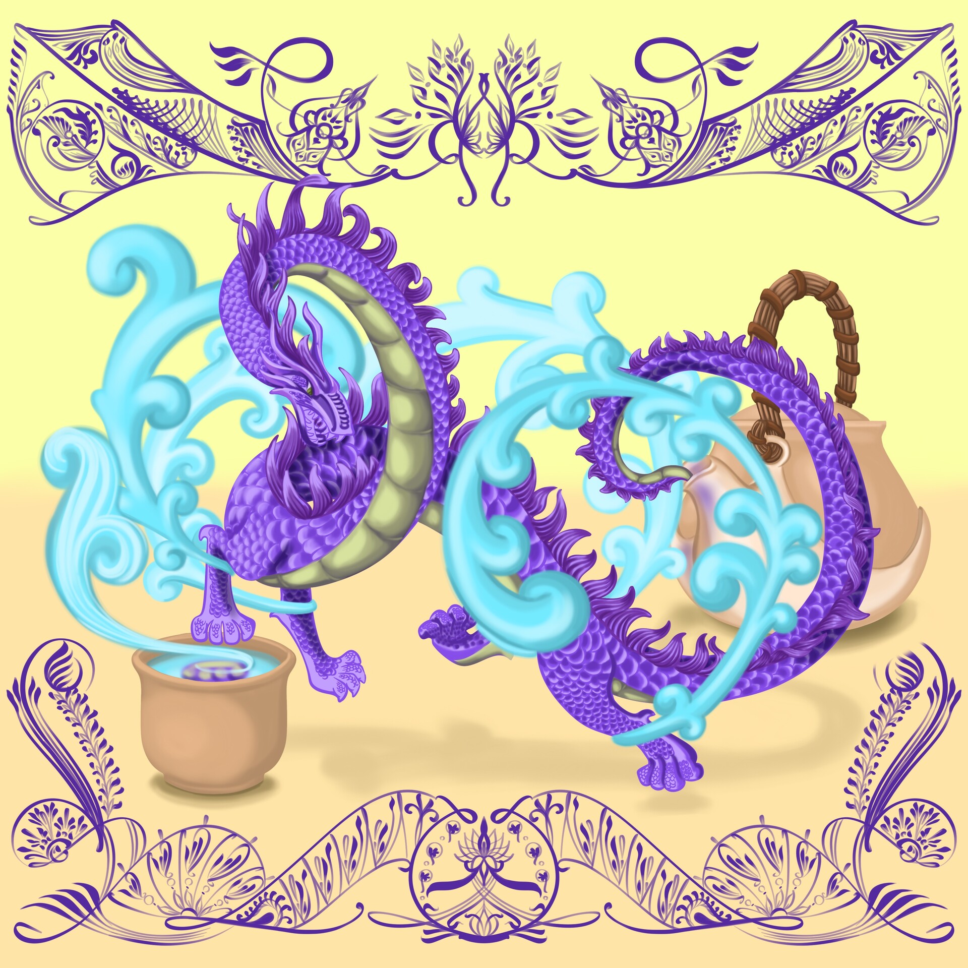 ArtStation - Dragon tea