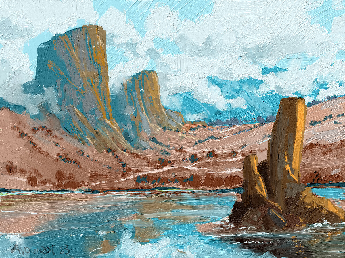 ArtStation - 2d digital landscape painting