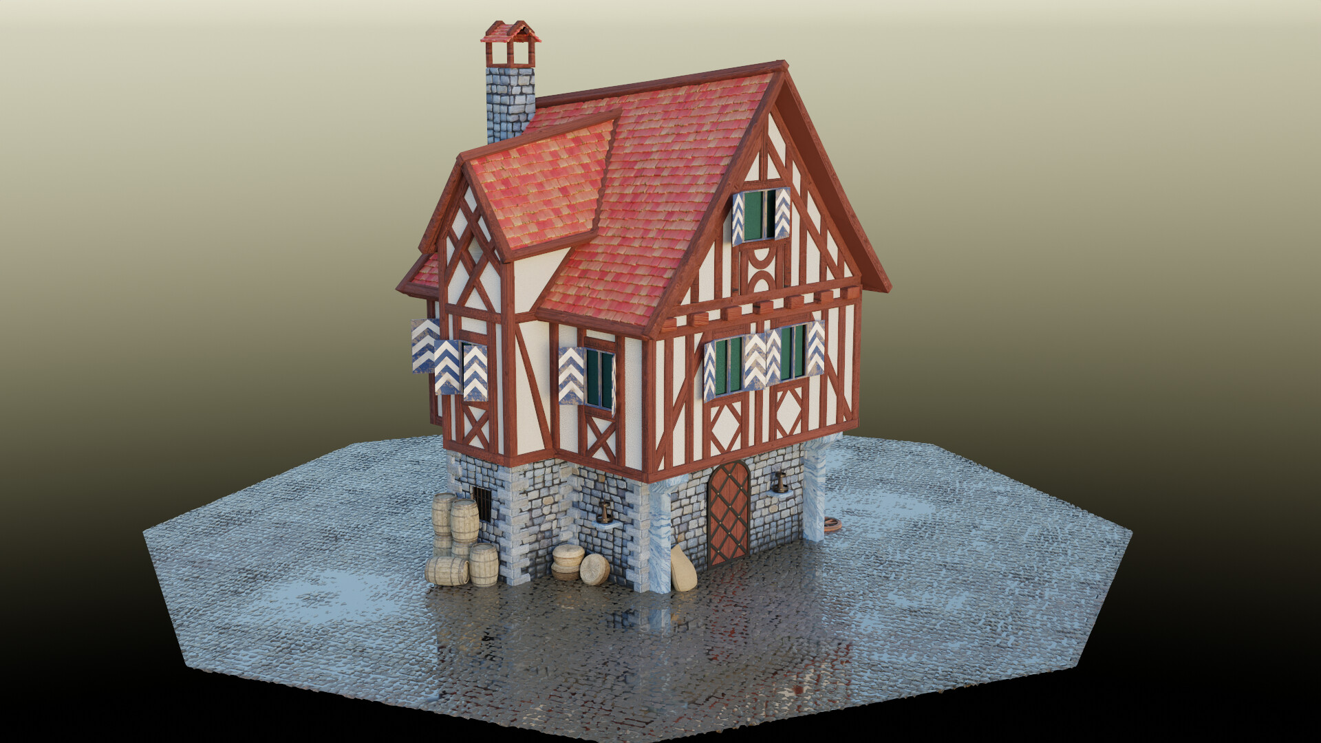 ArtStation - Medieval house of a merchant