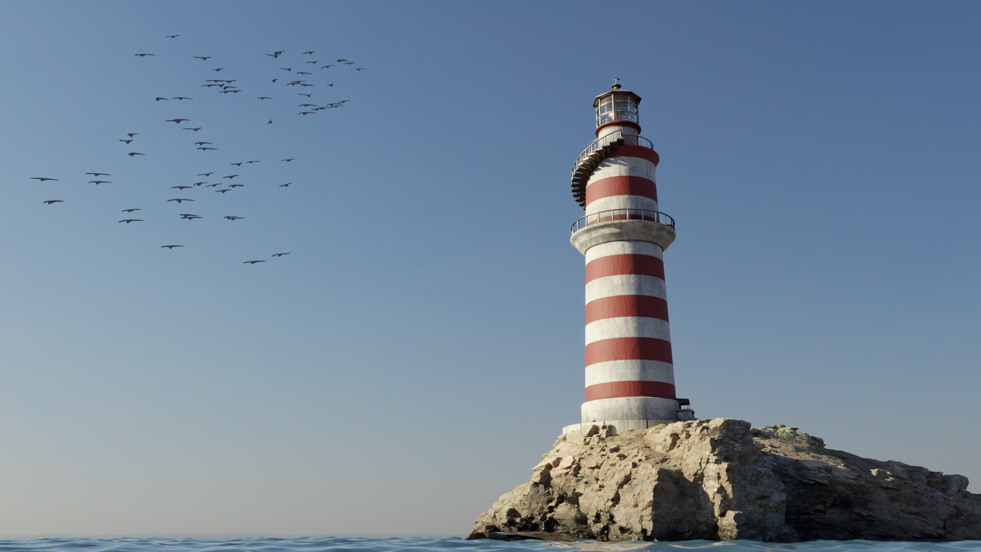 ArtStation - Lighthouse on an island