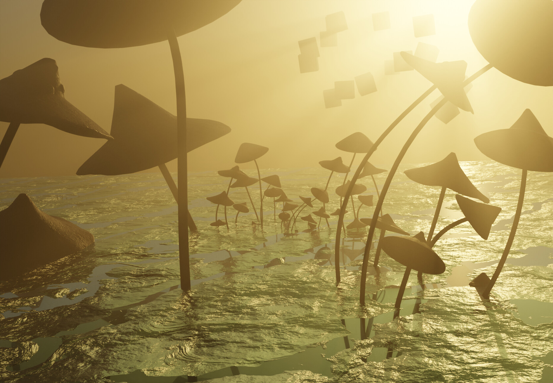 ArtStation - Mushroom / God Ray's Practise