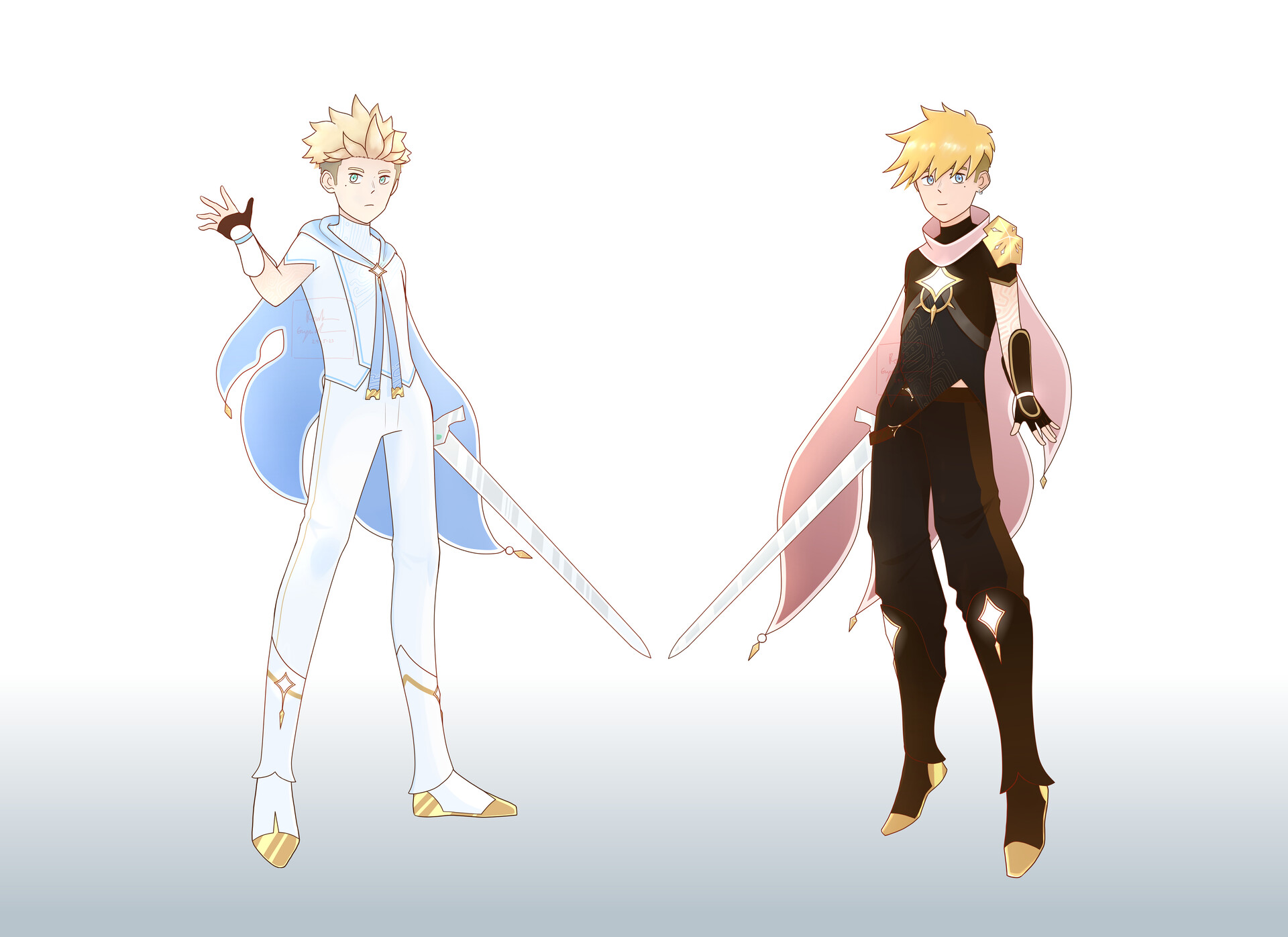 ArtStation - Trigun Genshin AU Vash & Nai