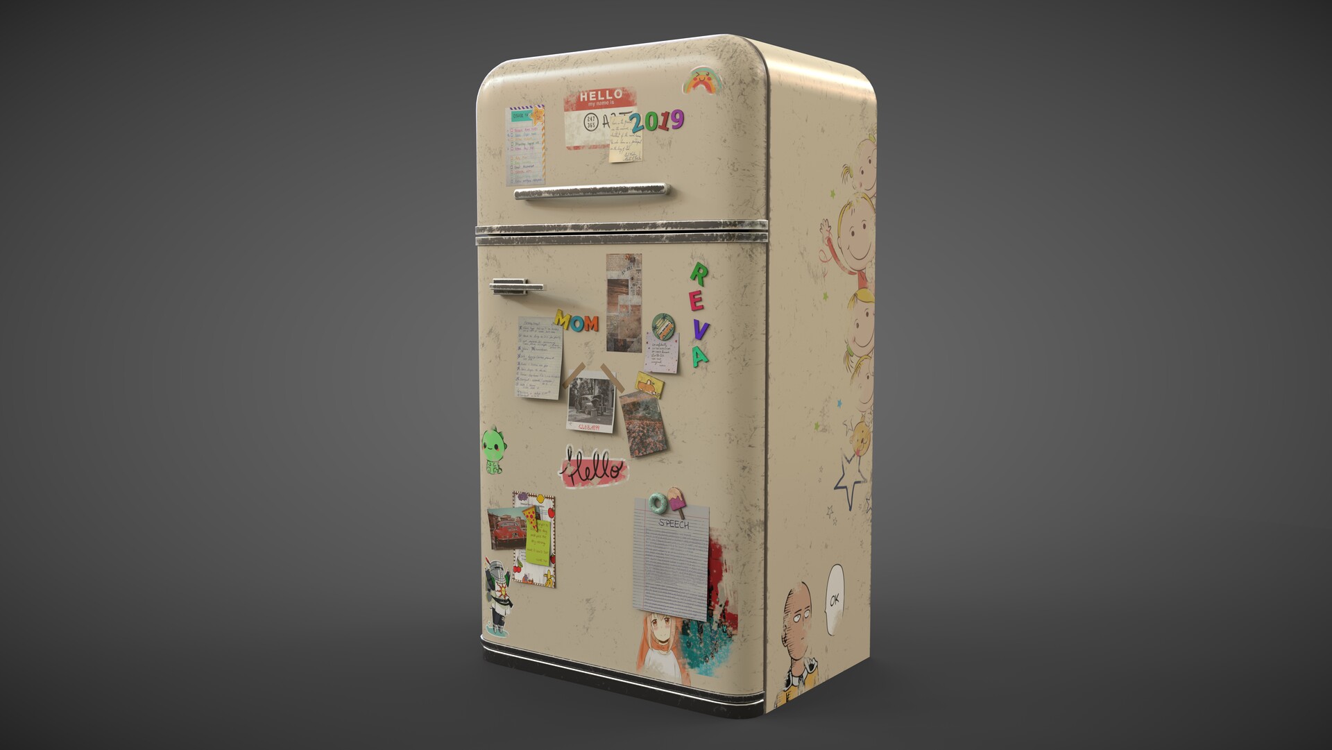 ArtStation - Retro Fridge
