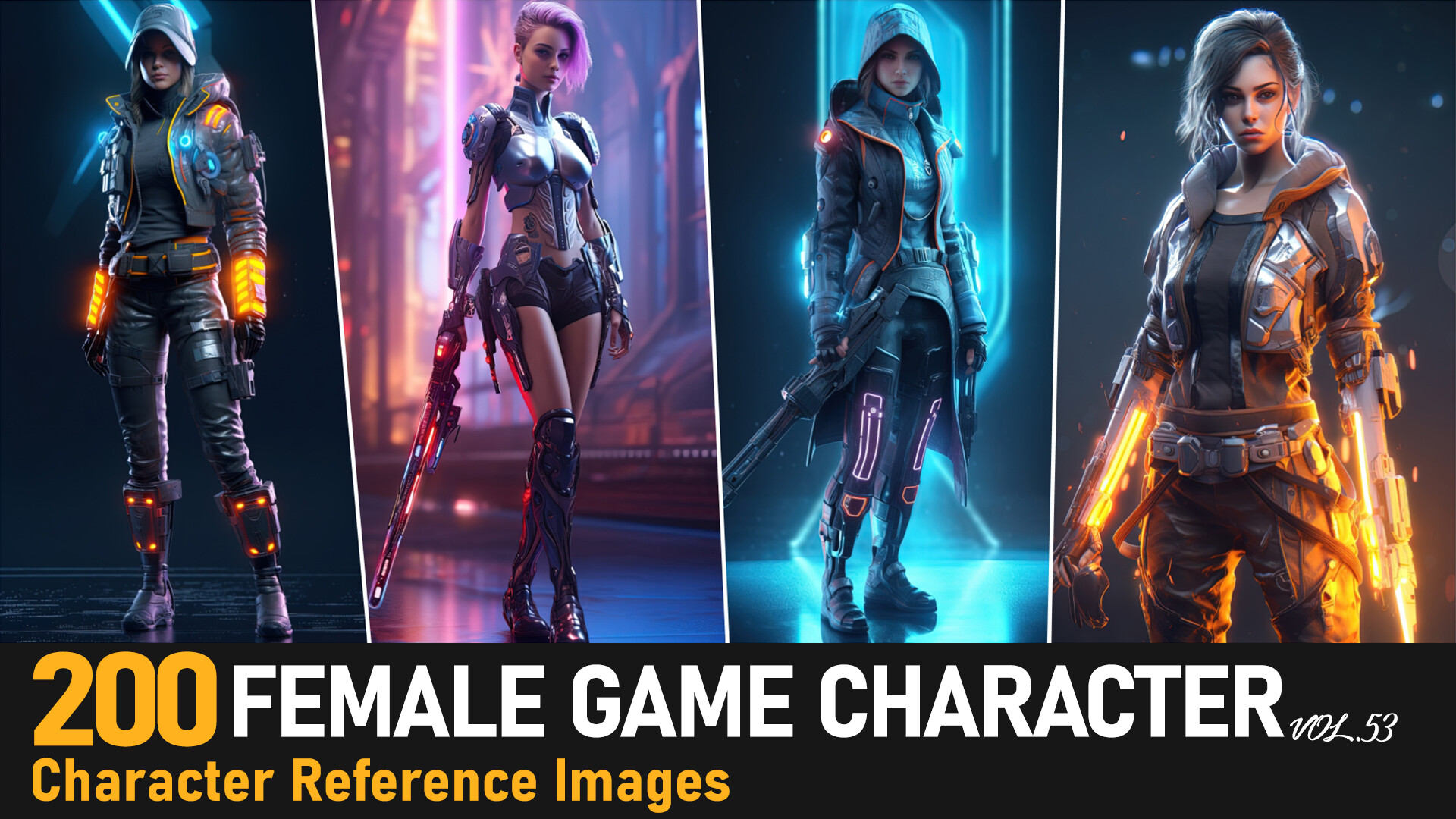 Vio - Female Game Character VOL.53| 4K Reference Images