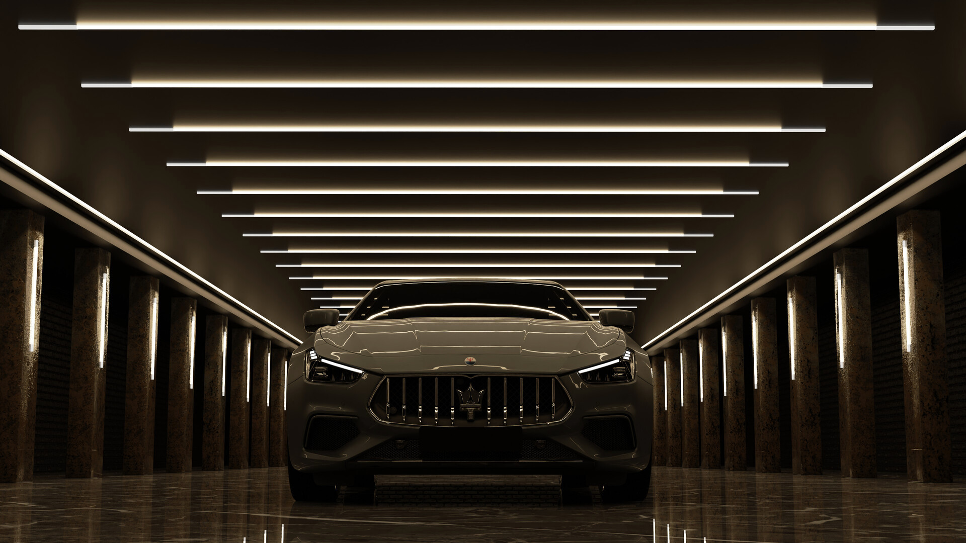 ArtStation - Tried To Design Minimalistic Garage!