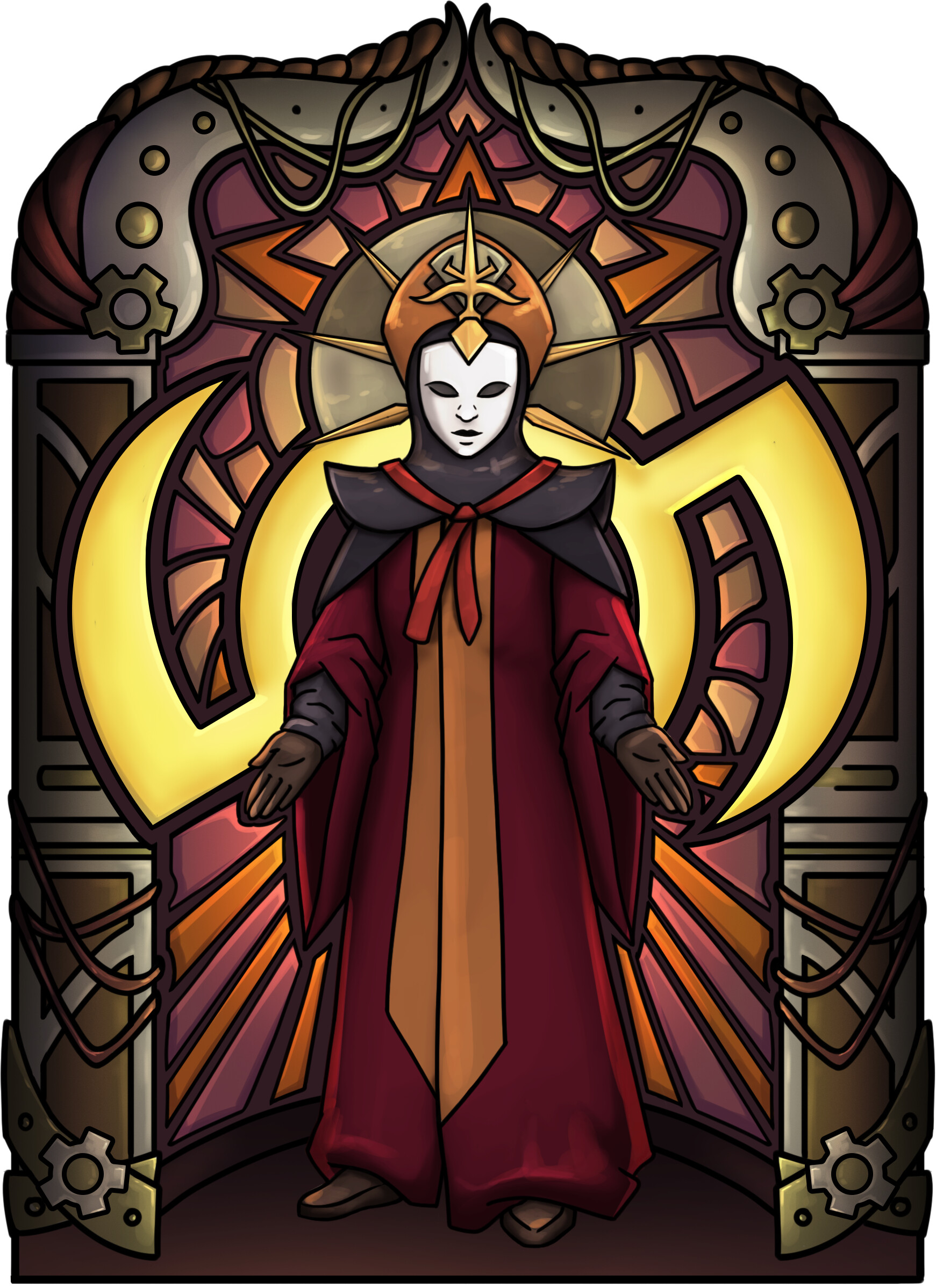 ArtStation - Stained glass fantasy god