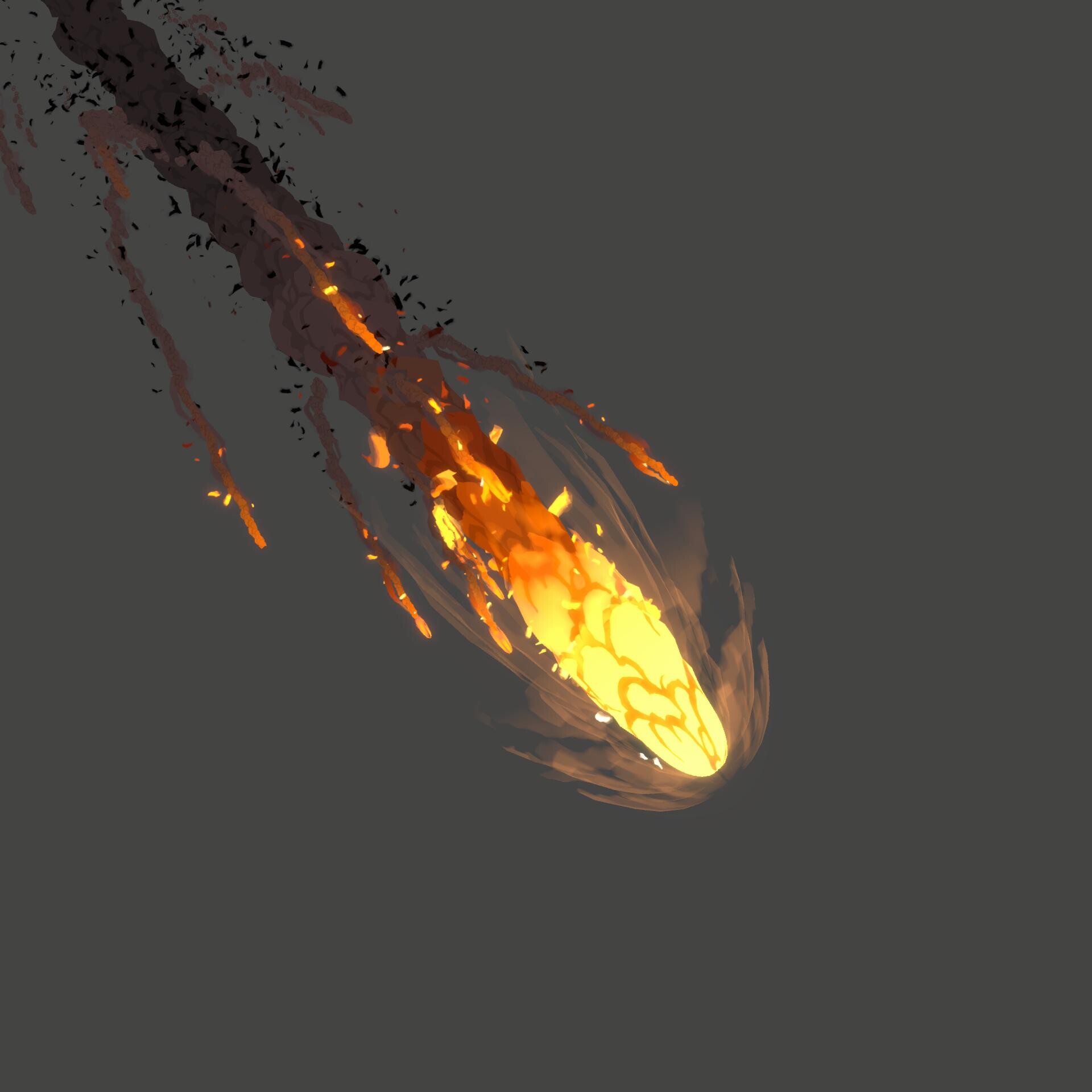 nello fontani - Stylized meteor fireball vfx