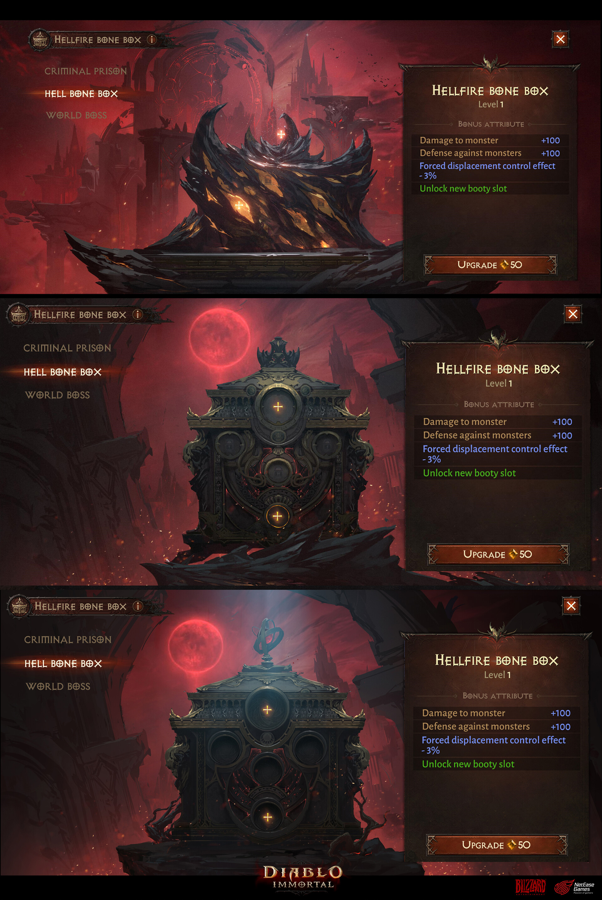 Young Qin 天下第三猪 - HELLIQUARY interface of Diablo Immortal