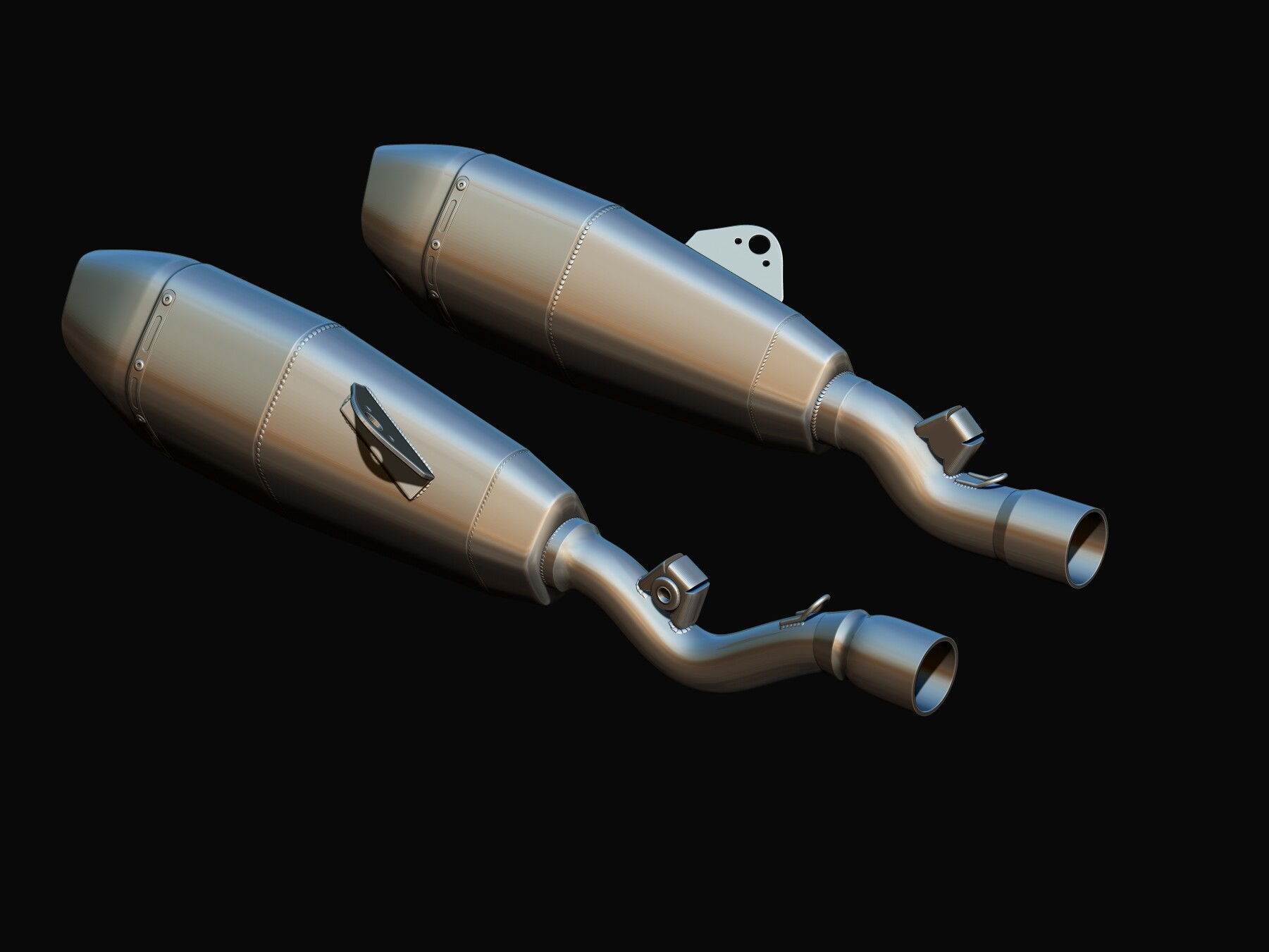 ArtStation - Dirt Bike Exhaust assembly
