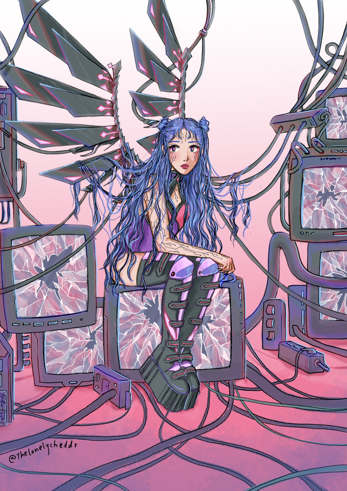 Eva García Martín - Cyberpunk character