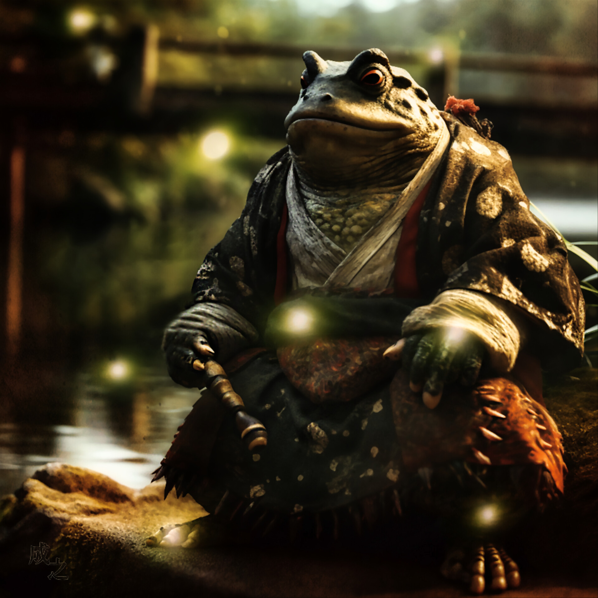 NARIYUKI SHIMAMOTO - OOGAMA ( Japanese Giant Toad Yokai )