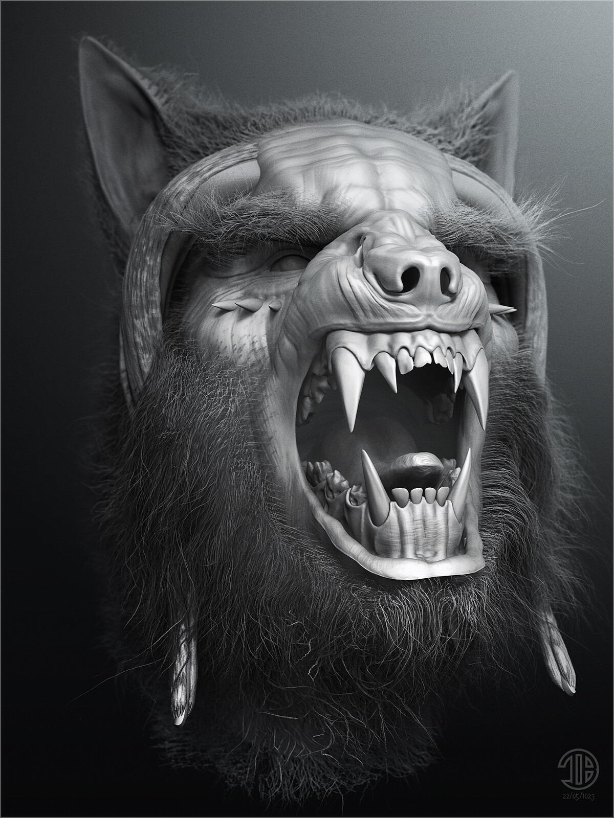 ArtStation - Carcharoth . Morgoth werewolf . Rough Sketch