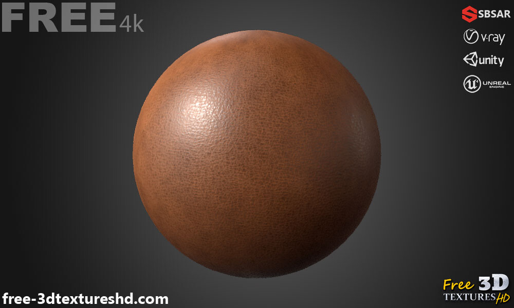 PBR Textures Free Download - Natural Leather Substance SBSAR 3D Texture ...