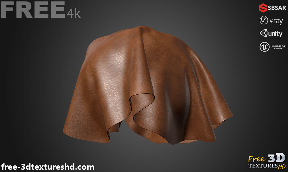 PBR Textures Free Download - Natural Leather Substance SBSAR 3D Texture ...