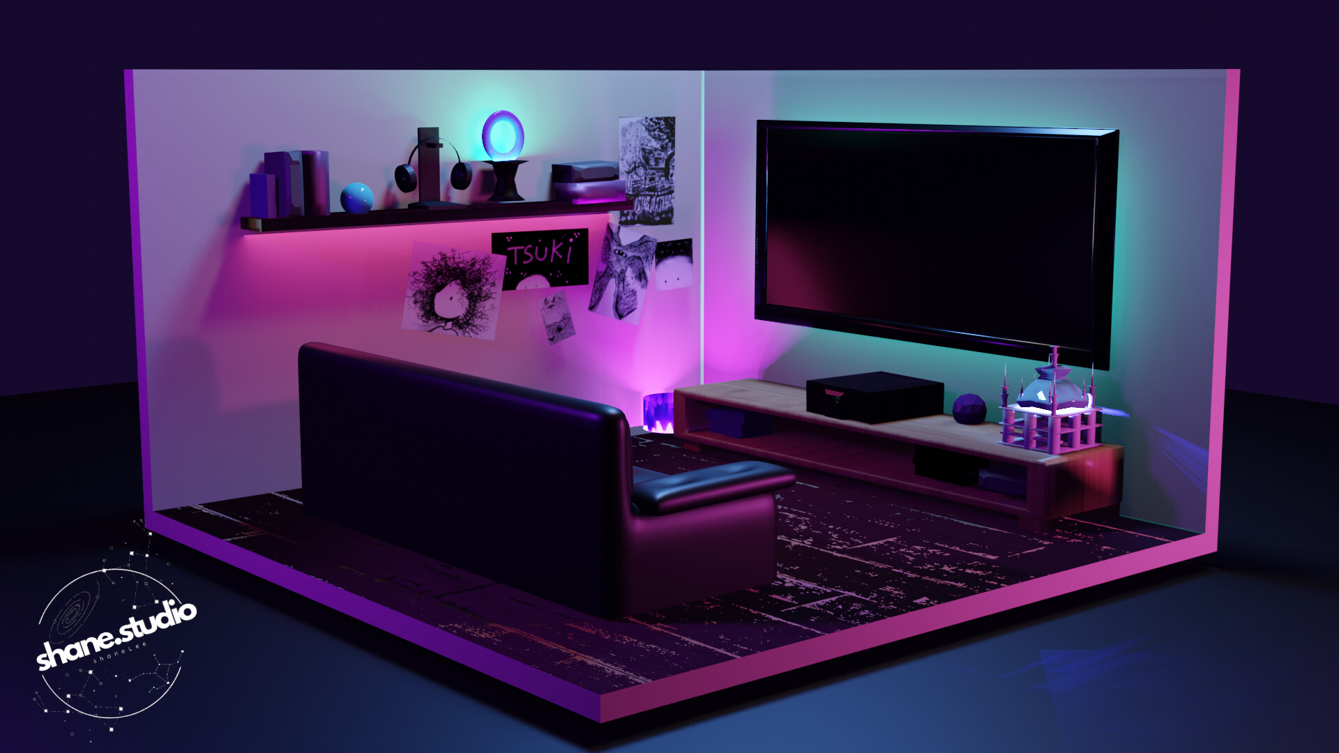ArtStation - 3D Gaming Room