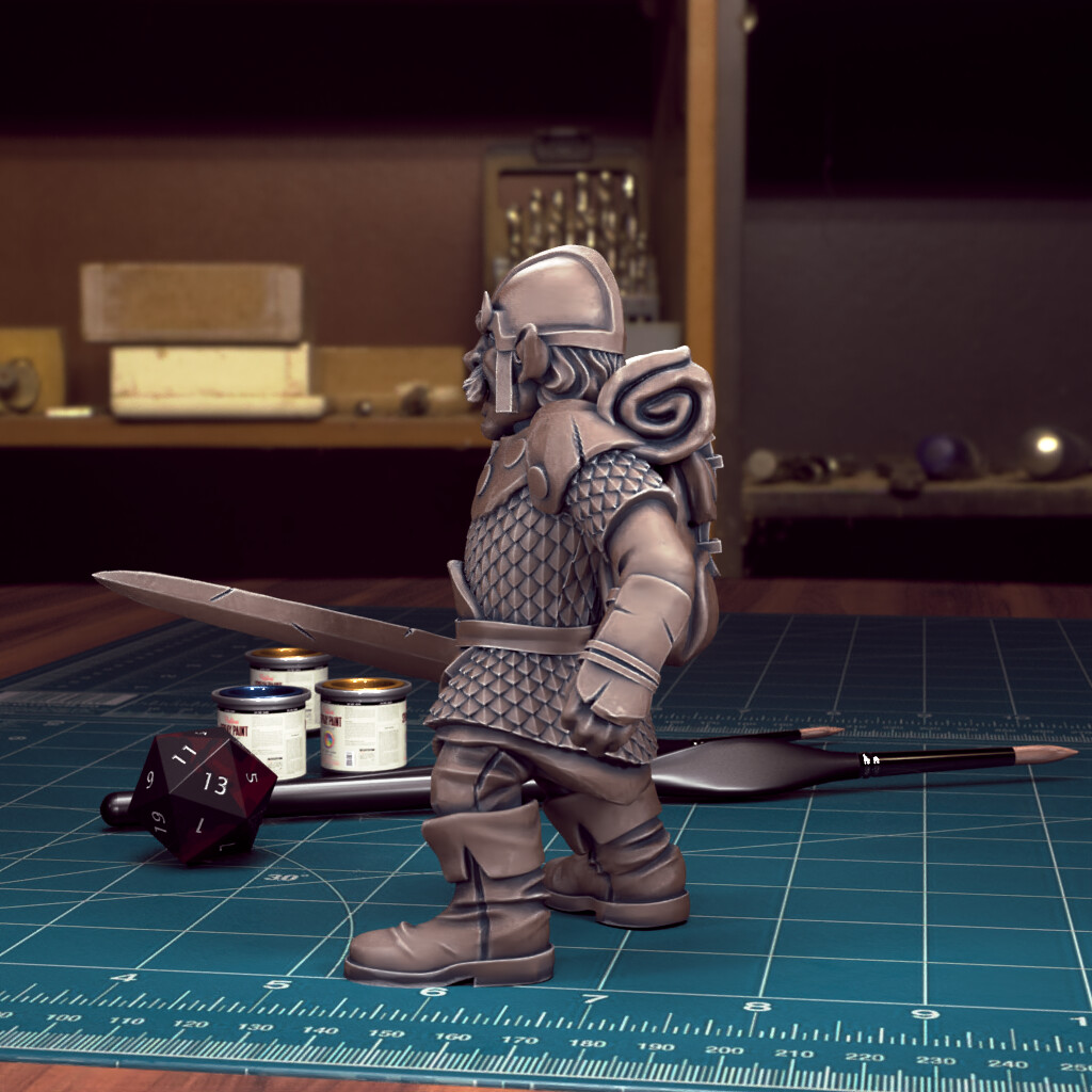 Dave Whitaker - DnD Heroes - Gnome Male Fighter