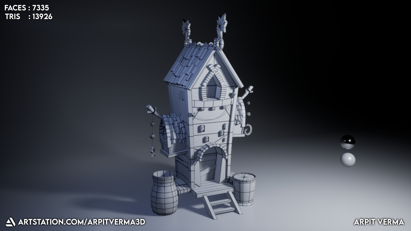 Arpit Verma - 3D Stylized House: A Low Poly Environment Asset for Games