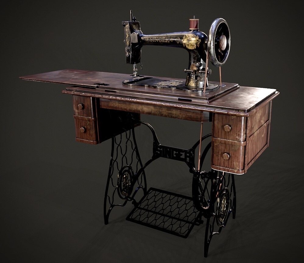 ArtStation - Victorian Singer Sewing Machine