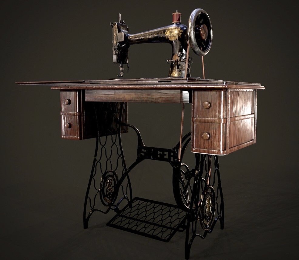ArtStation - Victorian Singer Sewing Machine