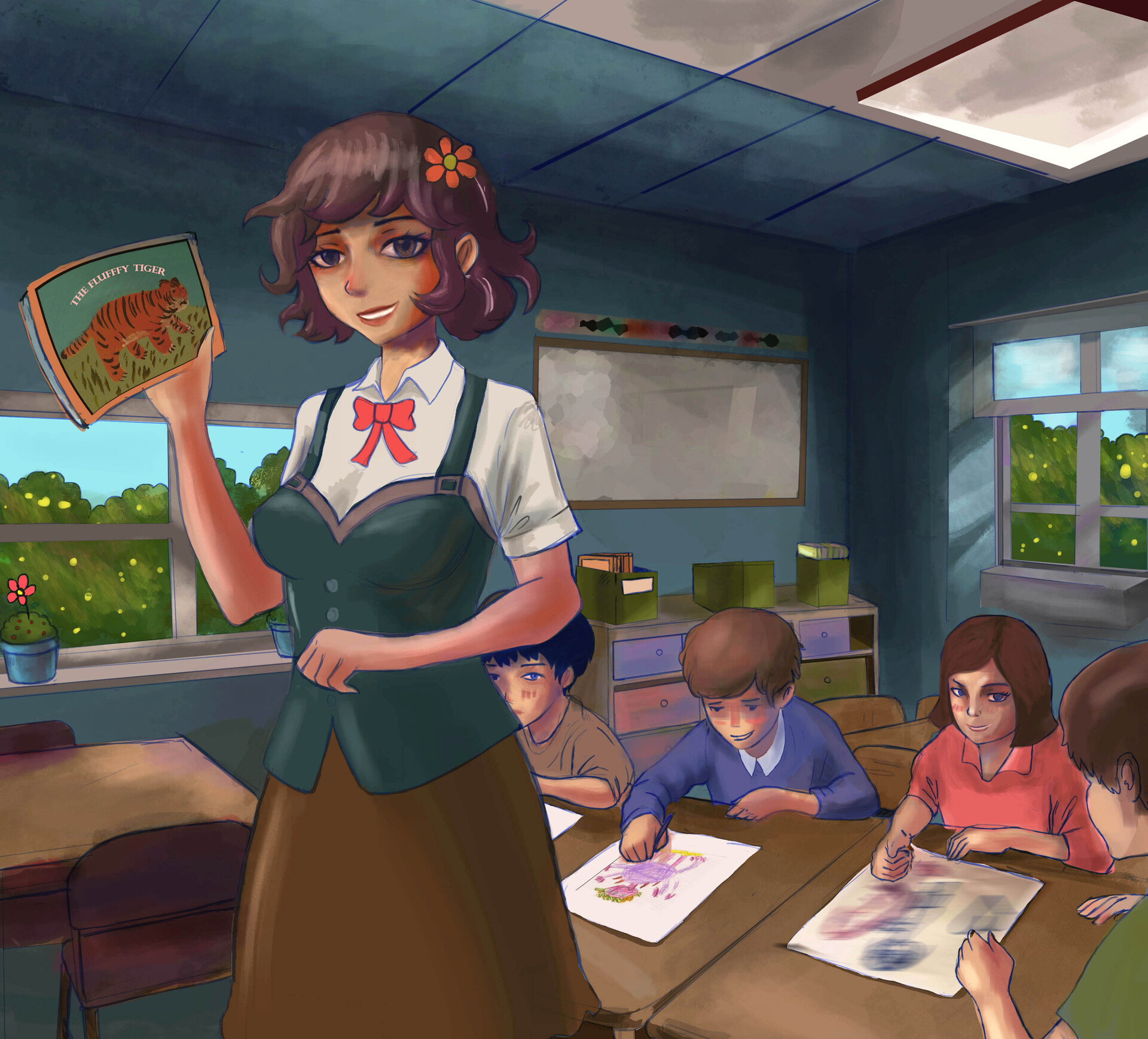 ArtStation - mother want to be a teacher