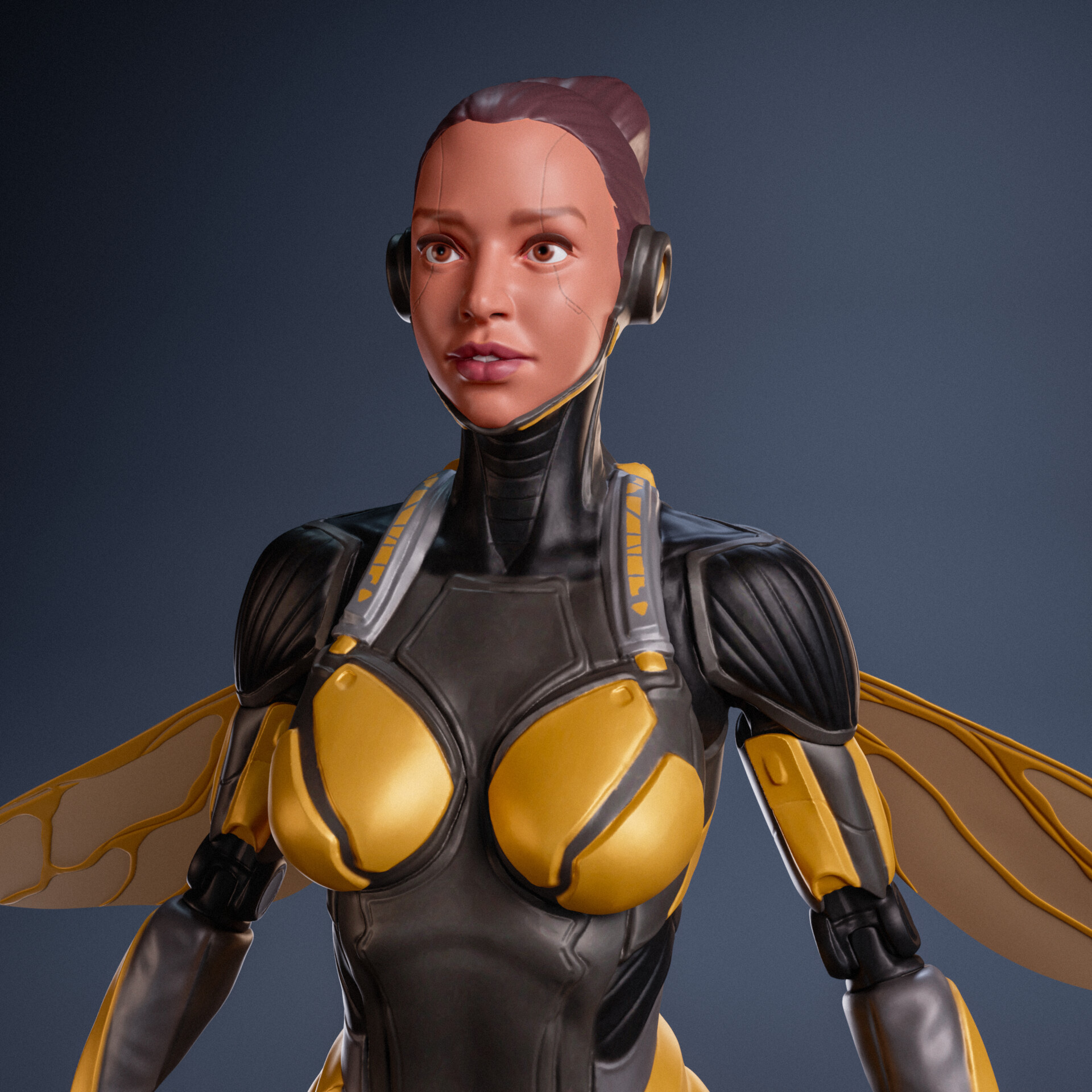 ArtStation - Design and concepting practice- Fashion Bee-droid