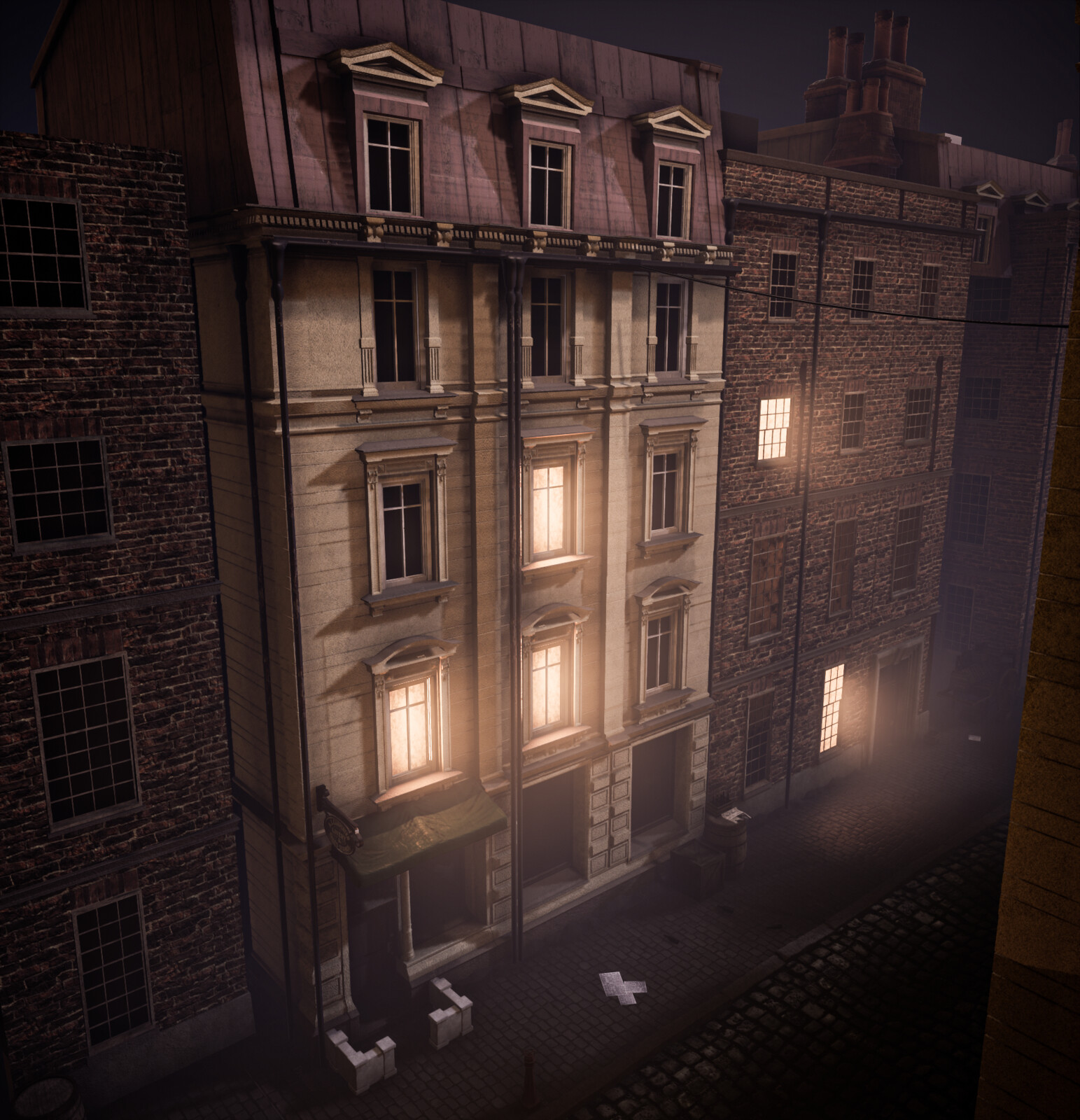 Robert Tomaszewski - Victorian Street at Night