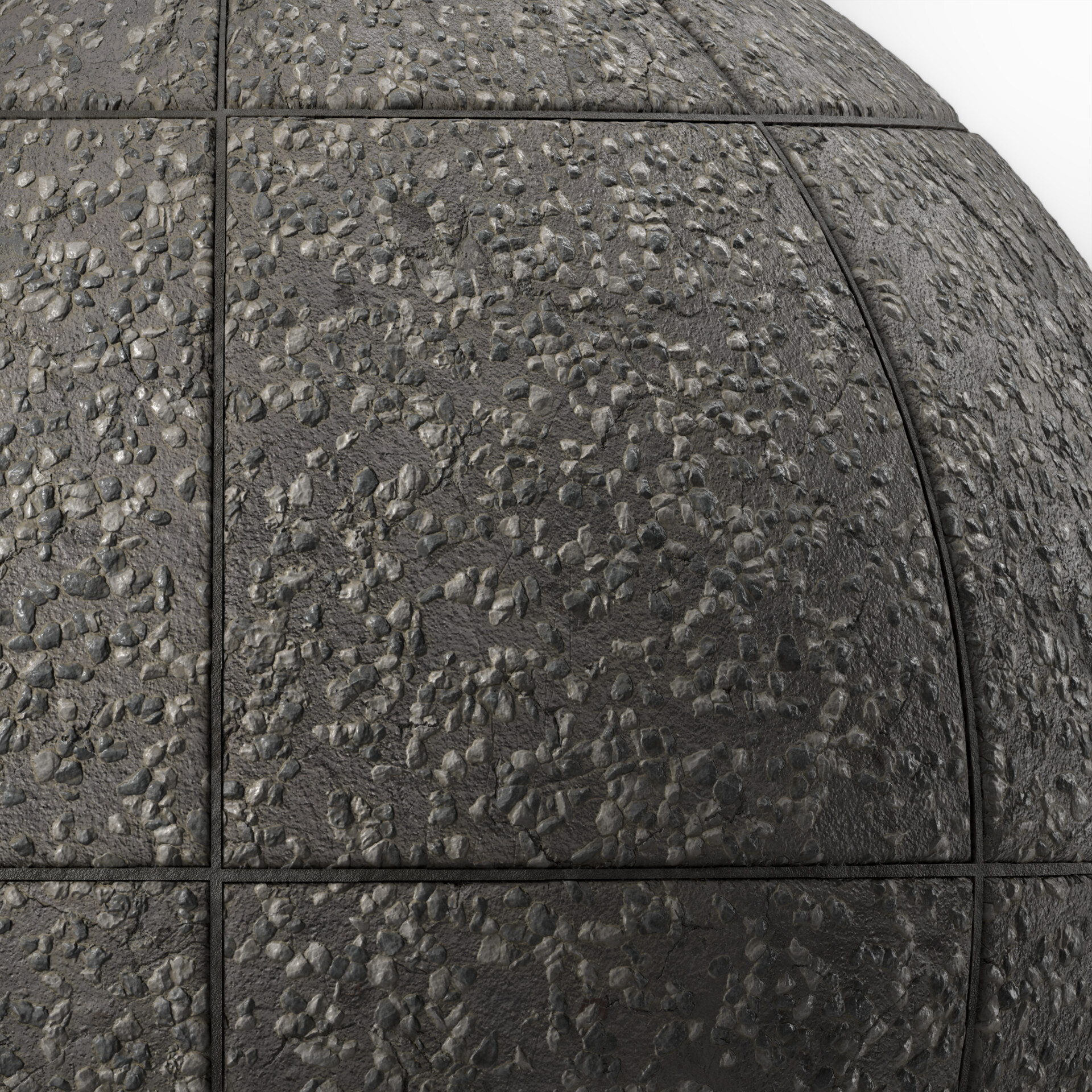 Dangsho - Tile Materials 33- Concrete Tiling By Gravel |Sbsar Pbr 4k ...