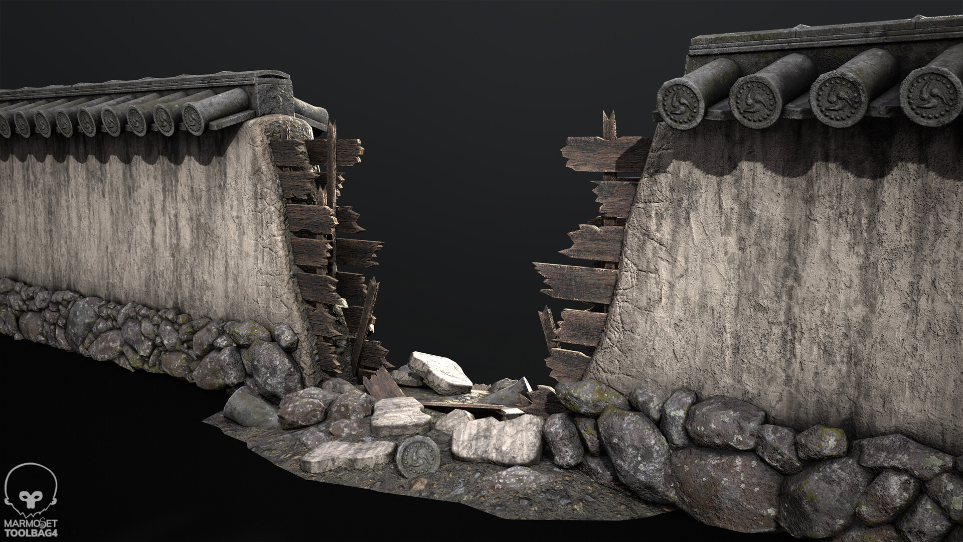 ArtStation - Japanese Castle Wall Structures